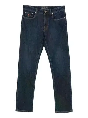 Corneliani Logo-patch Jeans - Blue
