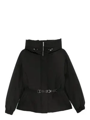 MOORER Belted High-neck Jacket - Black
