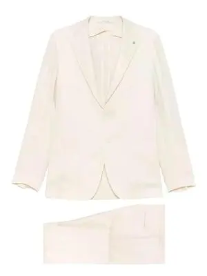 Tagliatore Linen Two-button Suit Neutrals