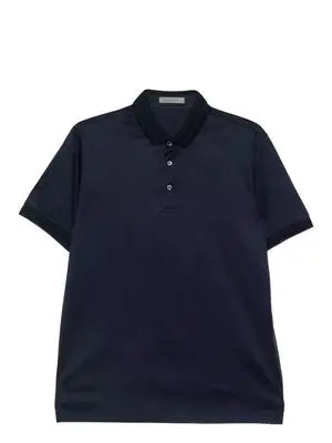 Corneliani Short-sleeve Polo Shirt - Blue