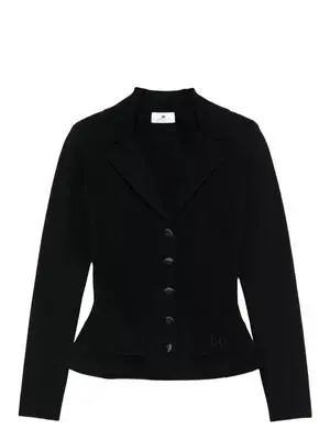 Elisabetta Franchi Button-fastening Fitted Jacket - Black