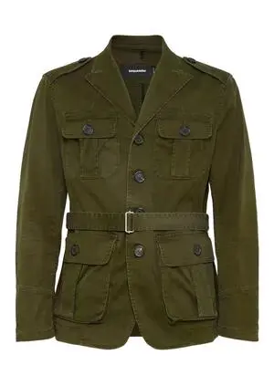 Dsquared2 Olive Belted Field Jacket - Green