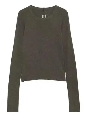 Rick Owens Long-sleeve Ribbed Top - Green