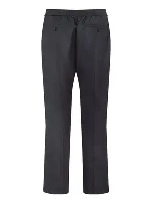 Ami Elasticated-waist Wool Trousers - Grey
