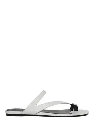 Khaite Aimee Double-strap Flat Sandals - White