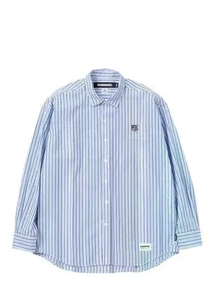 NEIGHBORHOOD Stripe-pattern Embroidered Shirt - Blue