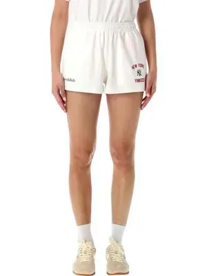 SPORTY & RICH Embroidered Elasticated Shorts - White