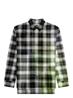 MASTERMIND WORLD Skull-embroidery Plaid Shirt - Black