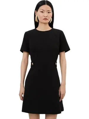 Karen Millen Tailored Mini Dress - Black
