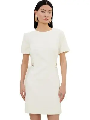 Karen Millen Tailored Mini Dress - Cream