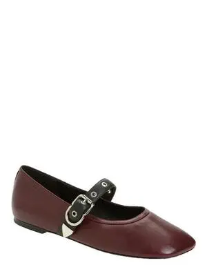 3.1 Phillip Lim Leather Mary Jane Flat - Ox Blood