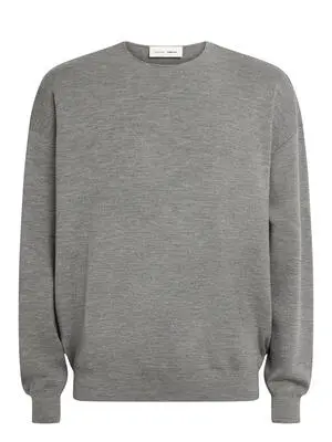 Fear Of God Wool Sweater With Logo Tag - Grey