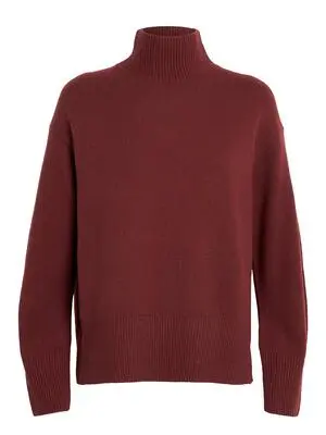 Vince Wool-cashmere Rollneck Sweater - Red