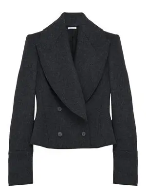 Alexander McQueen Wool Double-breasted Coat - Black