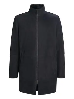 EMPORIO ARMANI Sheepskin Zip-Up Coat