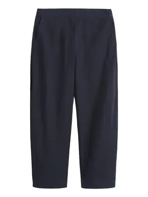 Cos Pima Cotton Barrel-Leg Pants Navy