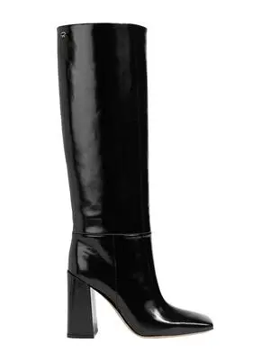 GIANVITO ROSSI Vanta Glossed-Leather Knee Boots