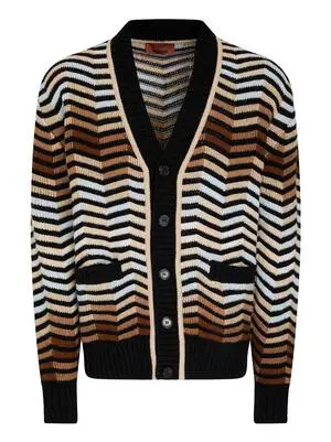 Missoni Jacquard-knit Wool Cardigan - Black