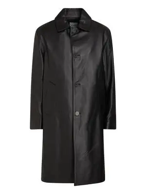 Sandro Leather Coat - Black