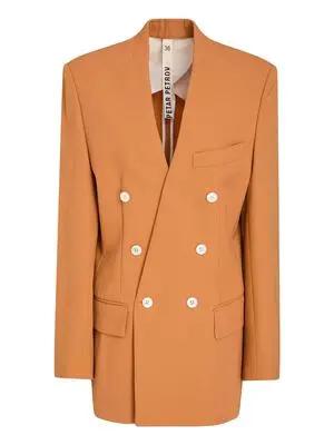 PETAR PETROV Double-breasted Wool-blend Blazer - Marigold