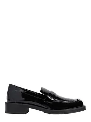 STUART WEITZMAN Palmer Patent-leather Loafers - Black