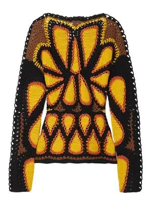 Gabriela Hearst Crochet-knit Cashmere Sweater - Yellow