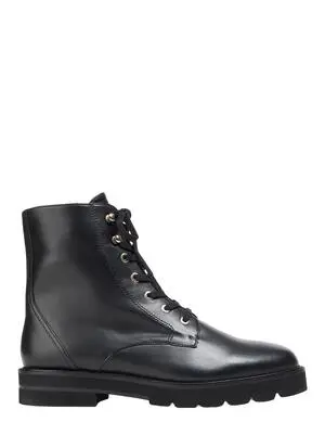 STUART WEITZMAN Mila Leather Combat Boots - Black