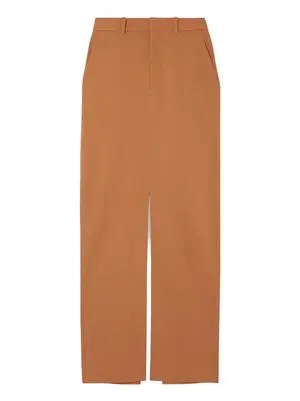 PETAR PETROV Grain De Poudre Wool-blend Maxi Skirt - Marigold