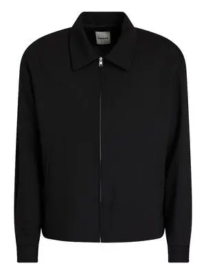 Sandro Wool-blend Crepe Jacket - Black