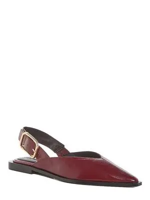 Steve Madden Pointed Flat - Burgundy Leather