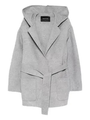 Fabiana Filippi Hooded Belted Jacket - Grey