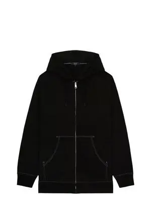 Comme Des Garçons Contrast-stitching Hoodie - Black