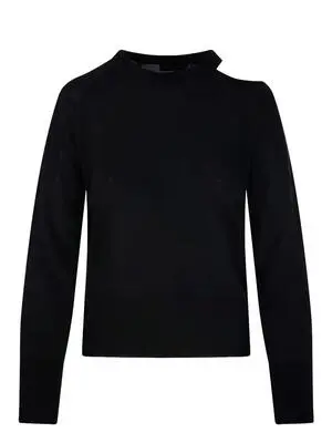 ROBERTO COLLINA Cut-out Shoulder Sweater - Black