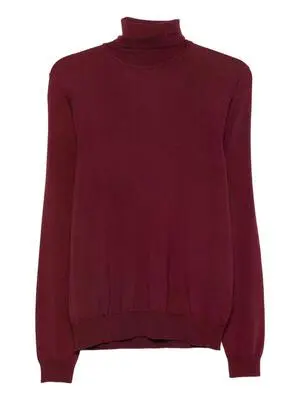 BOSS Turtleneck Wool Sweater - Red