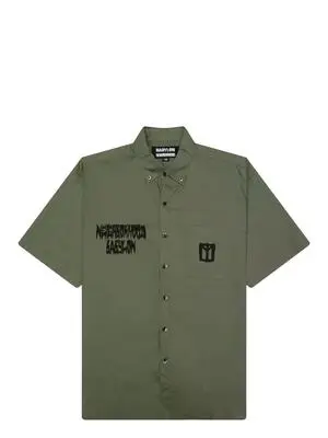 NEIGHBORHOOD X Babylon Bd Graphic-print Chest-pocket Shirt - Green