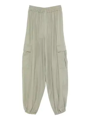 Max Mara Elasticated Hem Trousers - Green