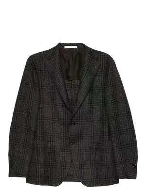 Tagliatore Checked Blazer - Brown