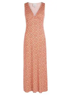 REFORMATION Floral-print Stretch-jersey Midi Dress - Pink