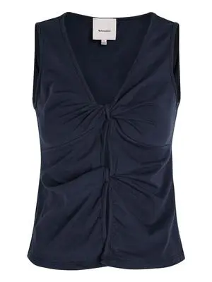 REFORMATION Tefi Knotted Top - Navy