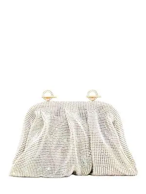 Benedetta Bruzziches Crystal-embellished Clutch - White