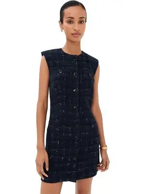 Veronica Beard Tamara Mini Dress - Navy/off White