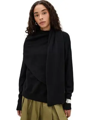 Vince Draped Pullover - Black