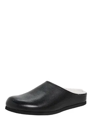 COMMON PROJECTS Leather Clogs With Shearling