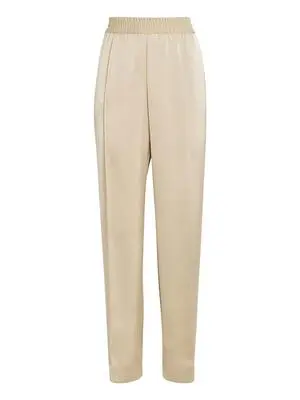 Max & Co. Satin Straight Trousers - Beige