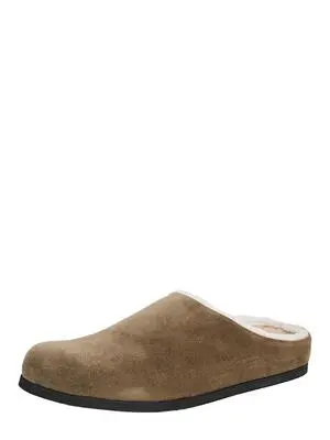 COMMON PROJECTS Suede Clogs With Shearling Lining - Nut