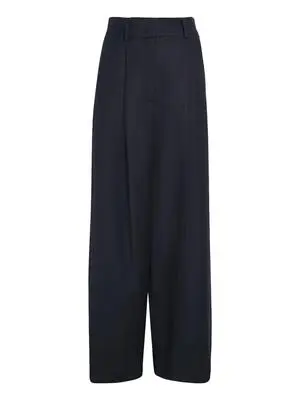 Max Mara Stretch Wool Trousers - Blue