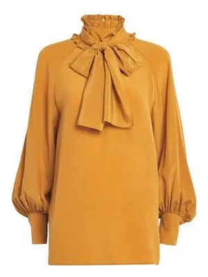 Max Mara X Giuliva Heritage Silk Blouse - Yellow