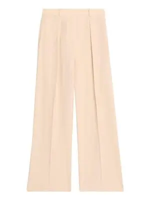 Loro Piana Edward Pleated Wide-leg Trousers - Beige