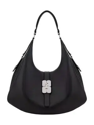 GANNI Hardware-detail Shoulder Bag - Black