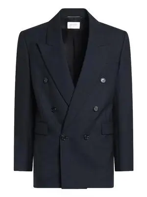 Saint Laurent Double-breasted Jacket - Blue